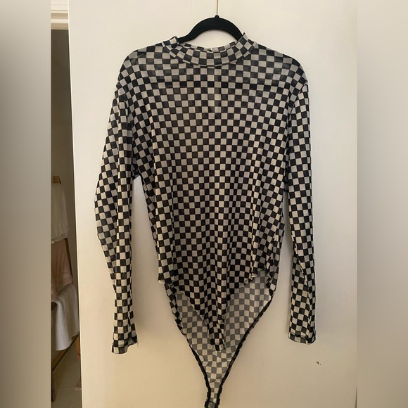 Forever 21 | Tops | Forever 2 Checkered Body Suit 2x | Poshmark